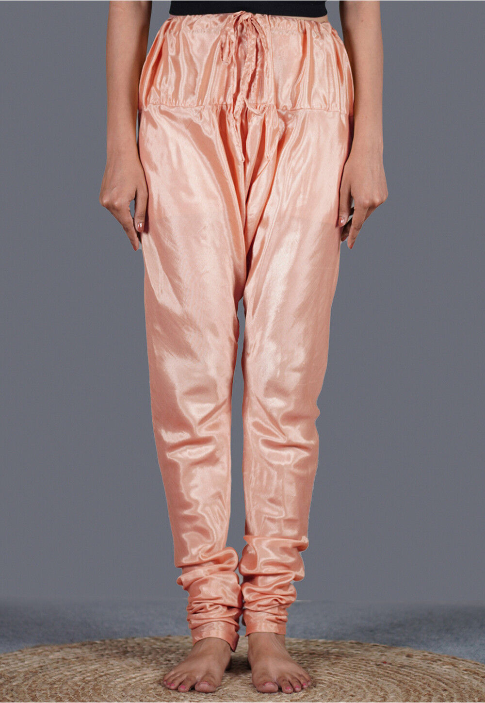 Buy Solid Color Shantoon Churidar in Peach Online : BNJ1300 - Utsav Fashion