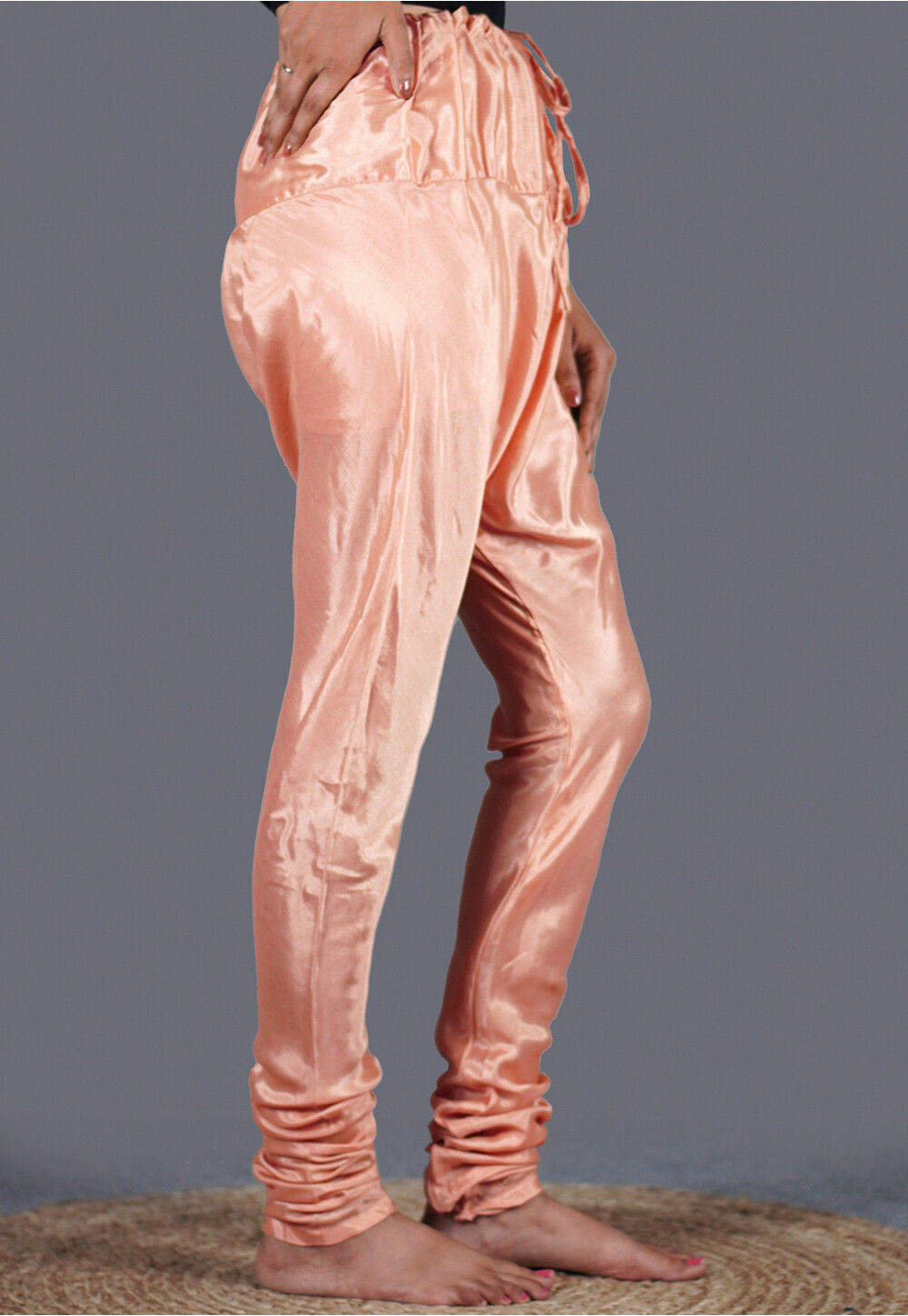 Buy Solid Color Shantoon Churidar in Peach Online : BNJ1300 - Utsav Fashion