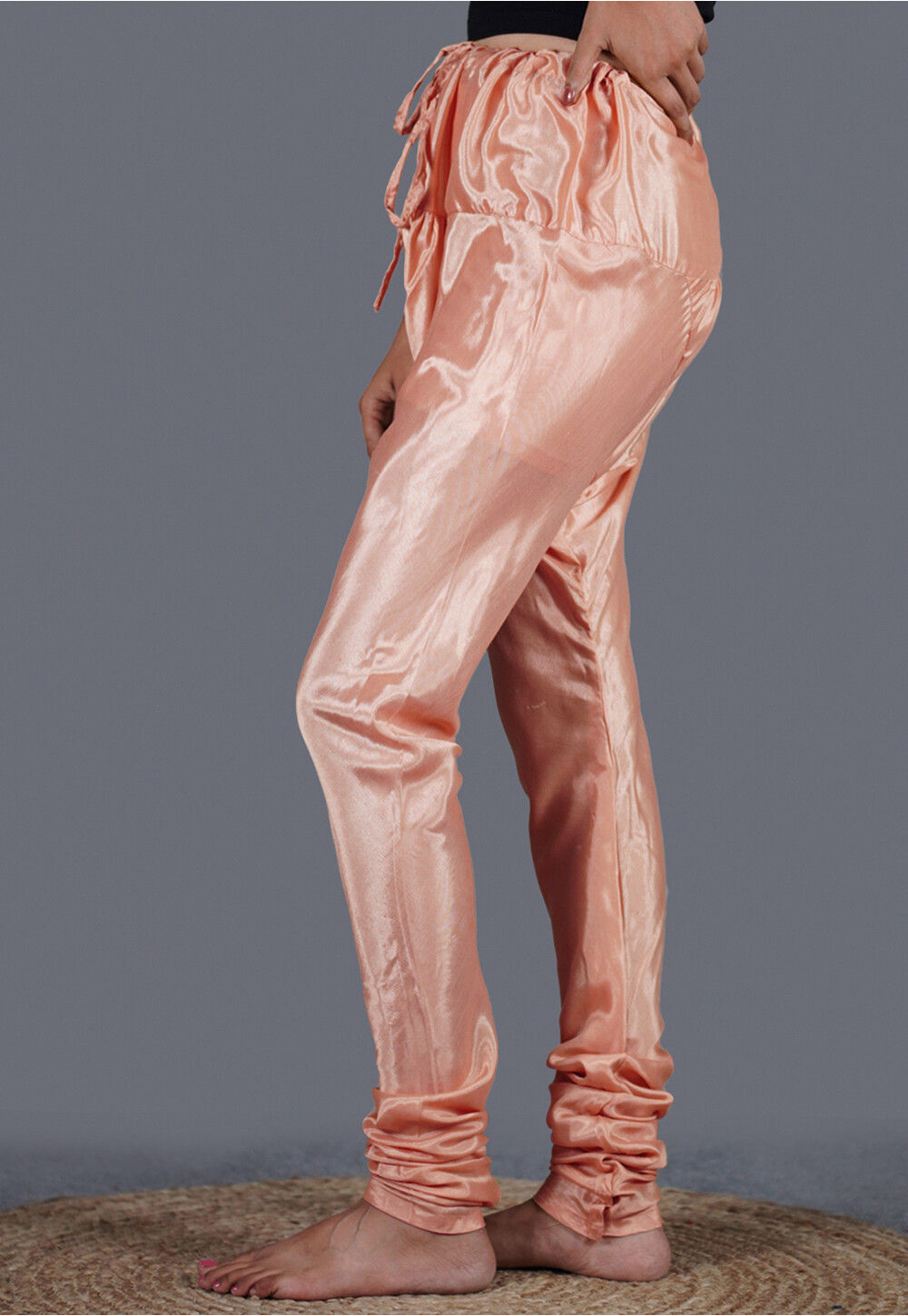 Buy Solid Color Shantoon Churidar in Peach Online : BNJ1300 - Utsav Fashion