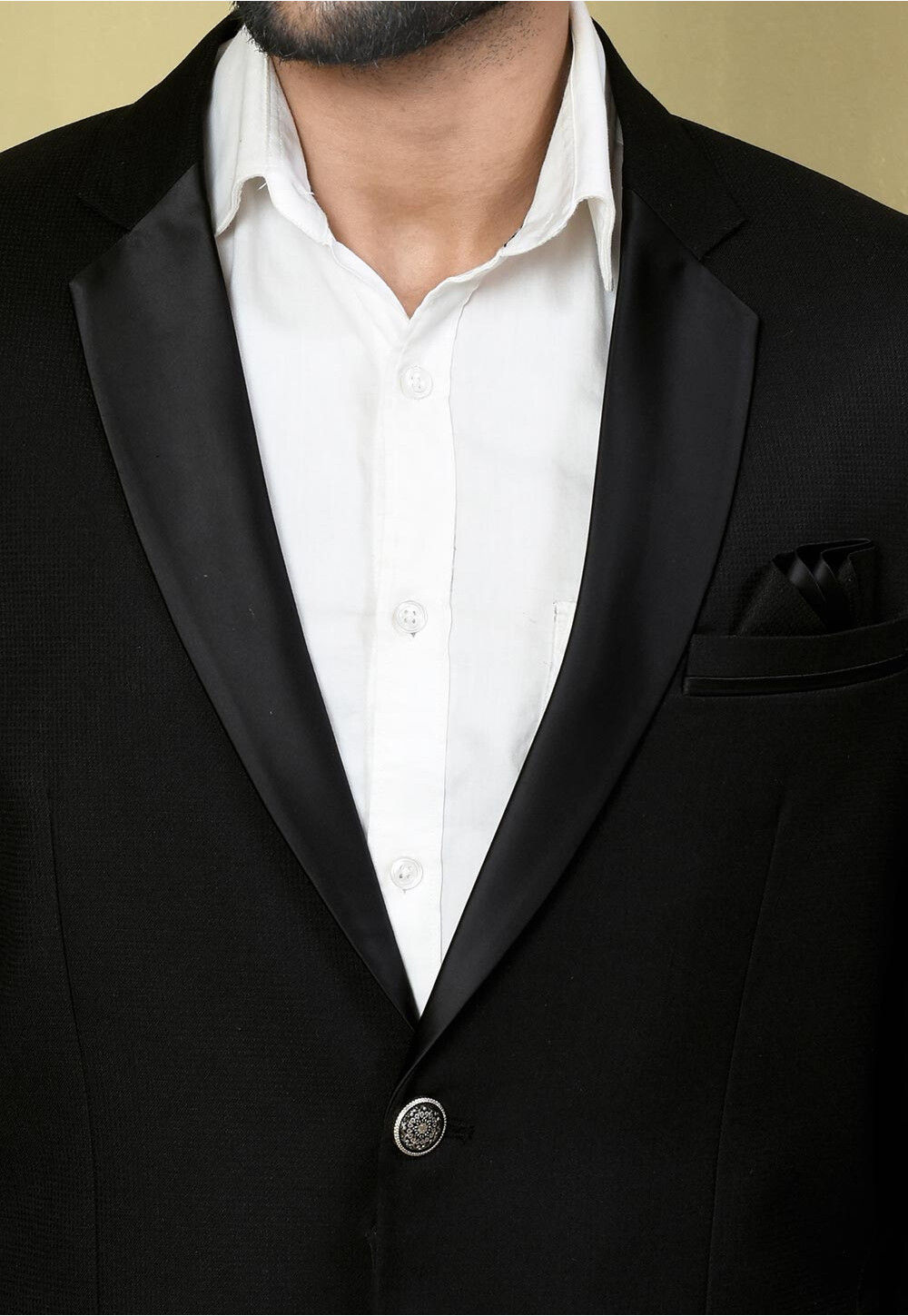 Buy Solid Color Terry Rayon Blazer in Black Online : MLC2513 - Utsav ...
