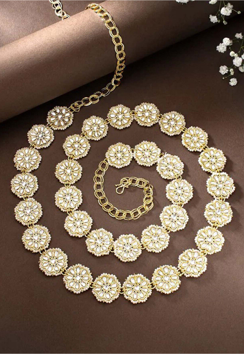 Buy Stone Studded Adjustable Waist Chain Online : JQT1409 - Utsav Fashion