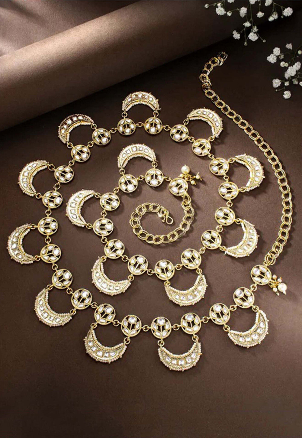 Buy Stone Studded Adjustable Waist Chain Online : JQT1410 - Utsav Fashion