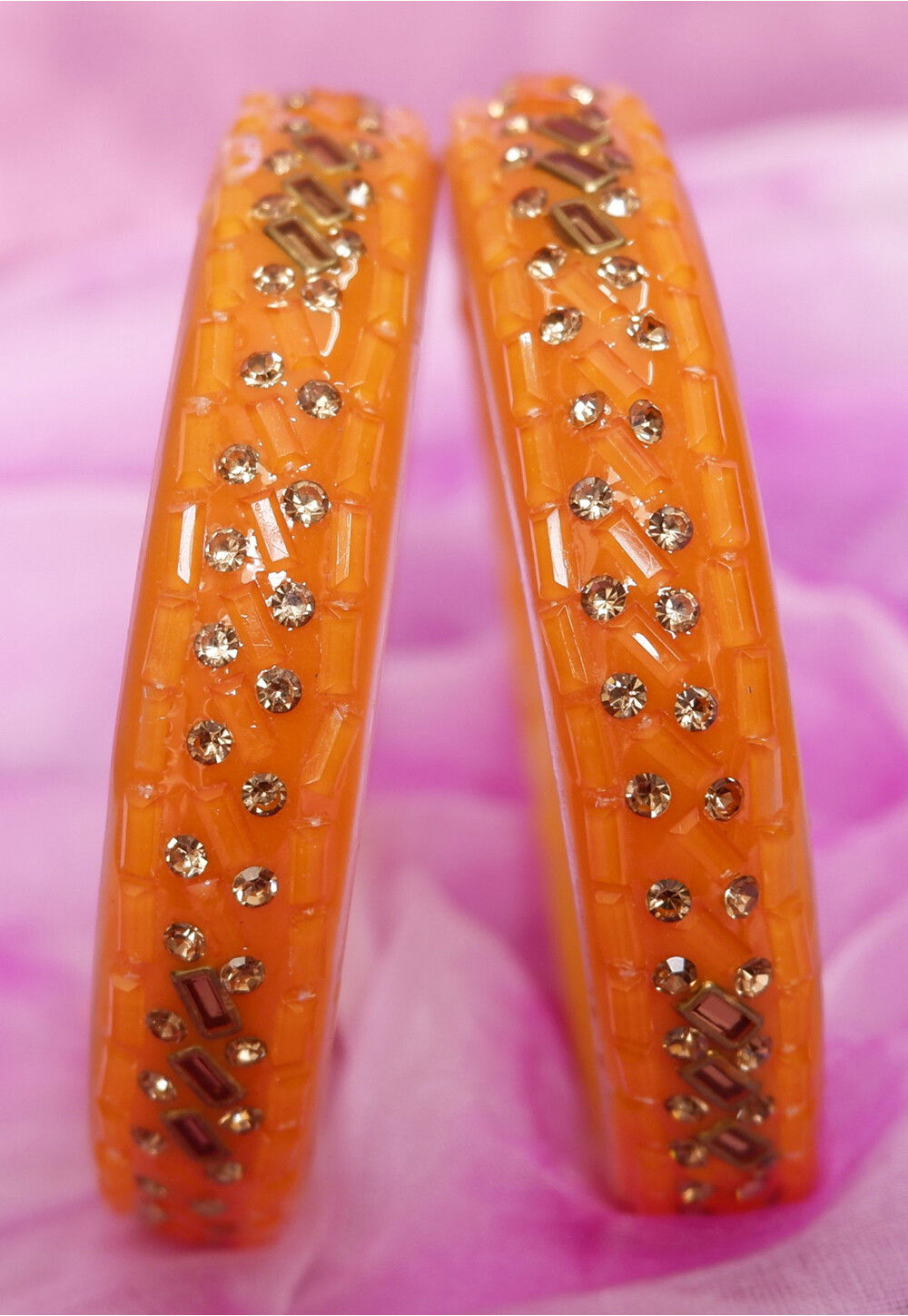 Buy Stone Studded Bangle Pair Online : JJE166 - Utsav Fashion