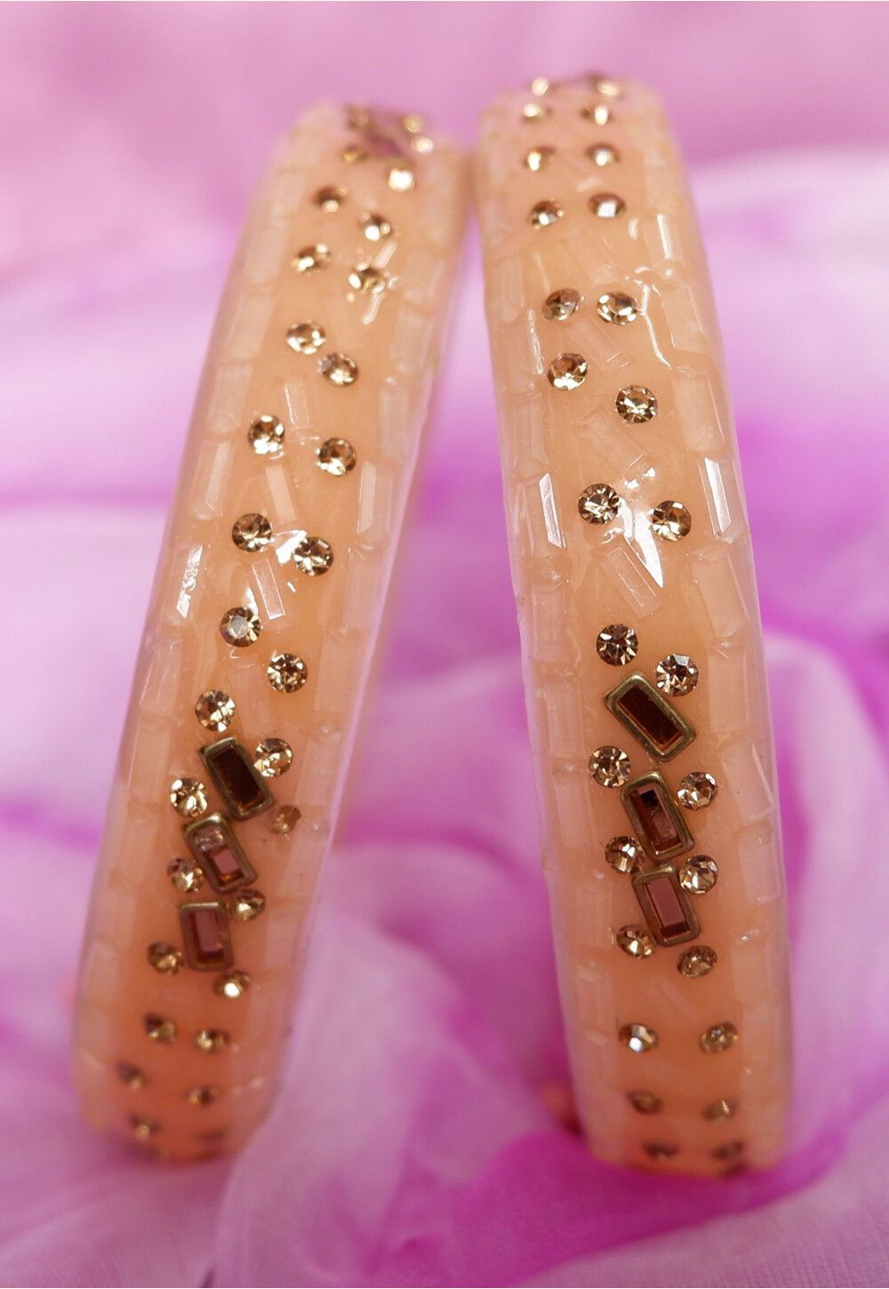 Buy Stone Studded Bangle Pair Online : JJE167 - Utsav Fashion