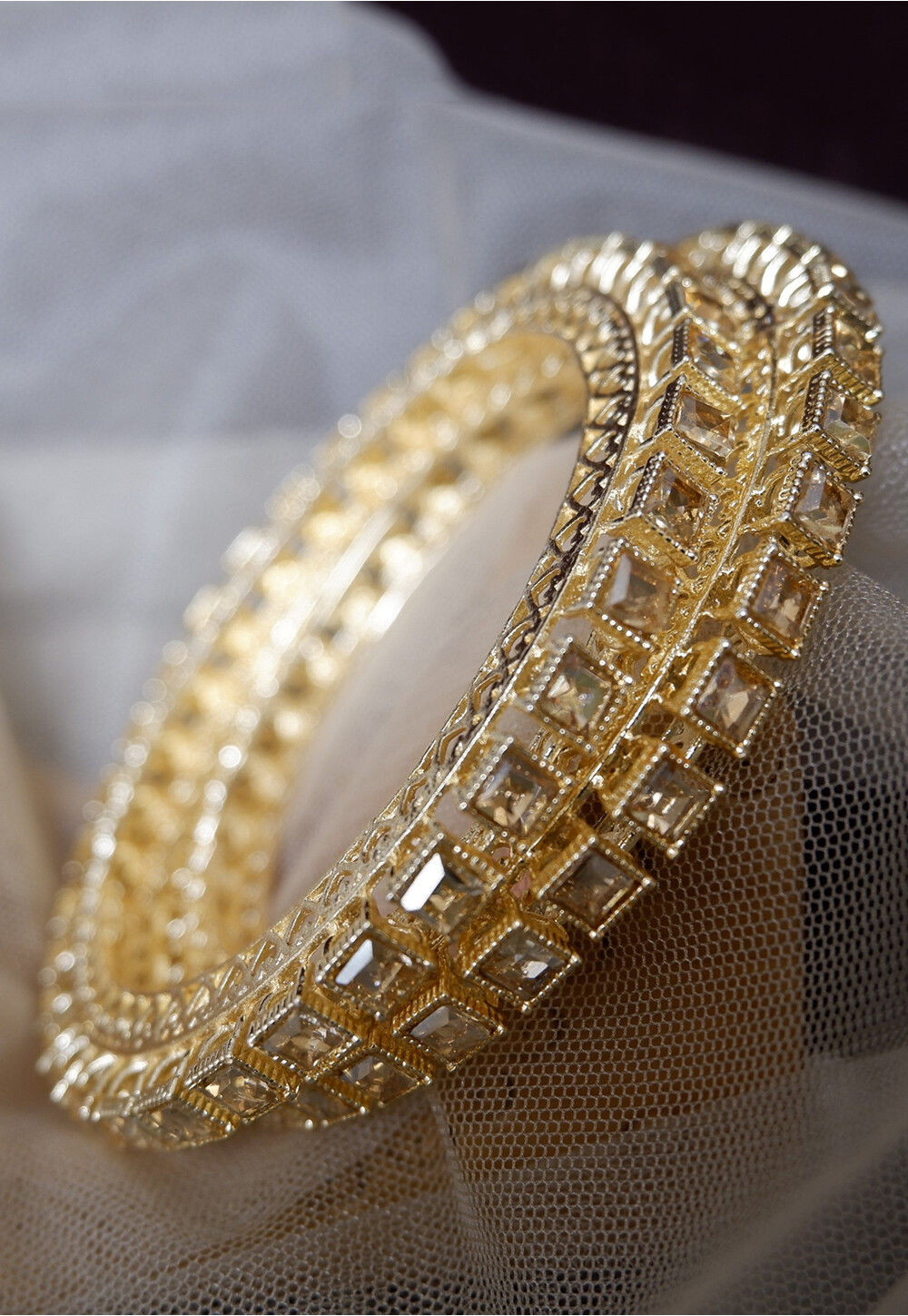 Buy Stone Studded Bangle Pair Online : JJE205 - Utsav Fashion