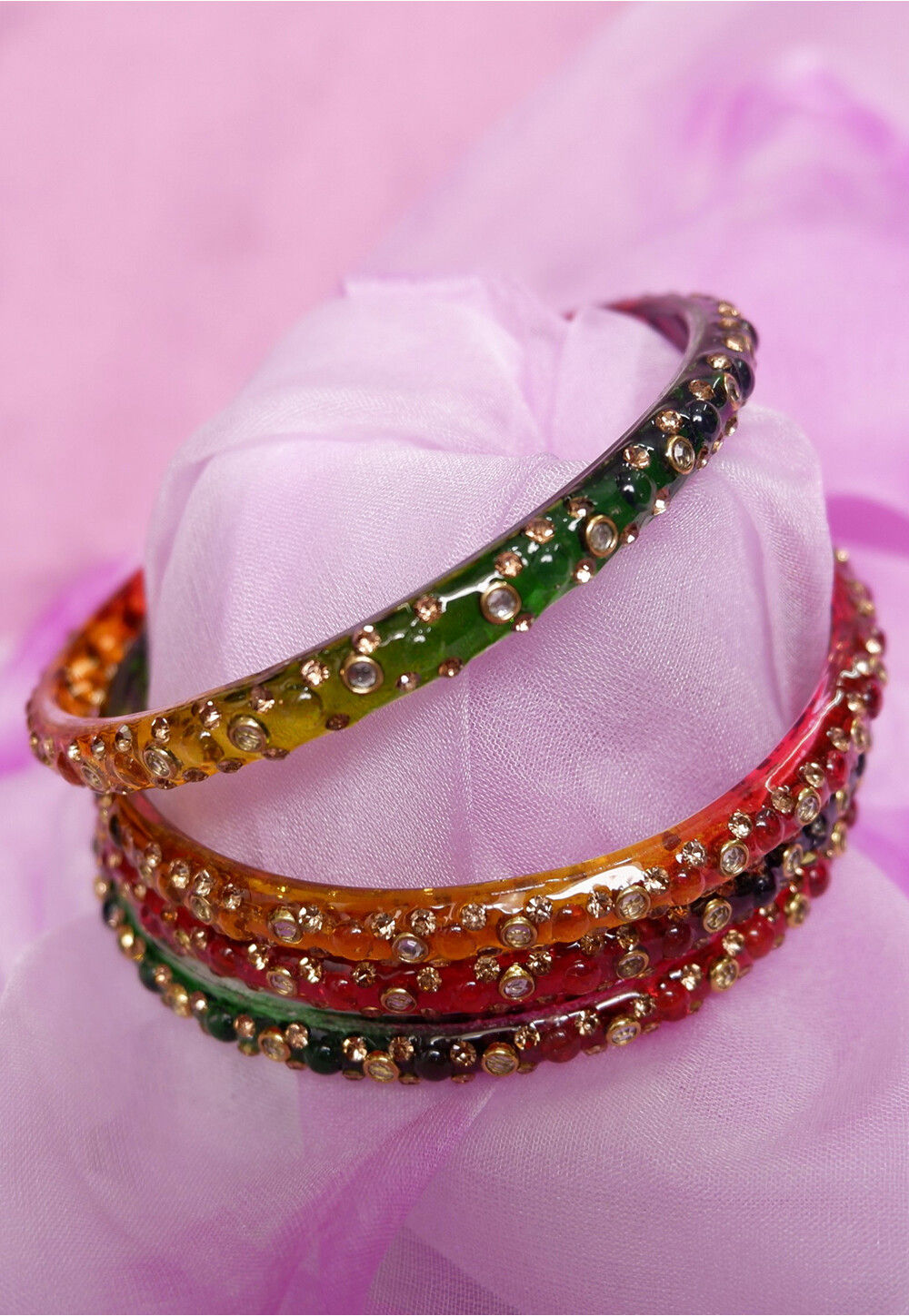 Buy Stone Studded Bangle Set Online : JJE177 - Utsav Fashion