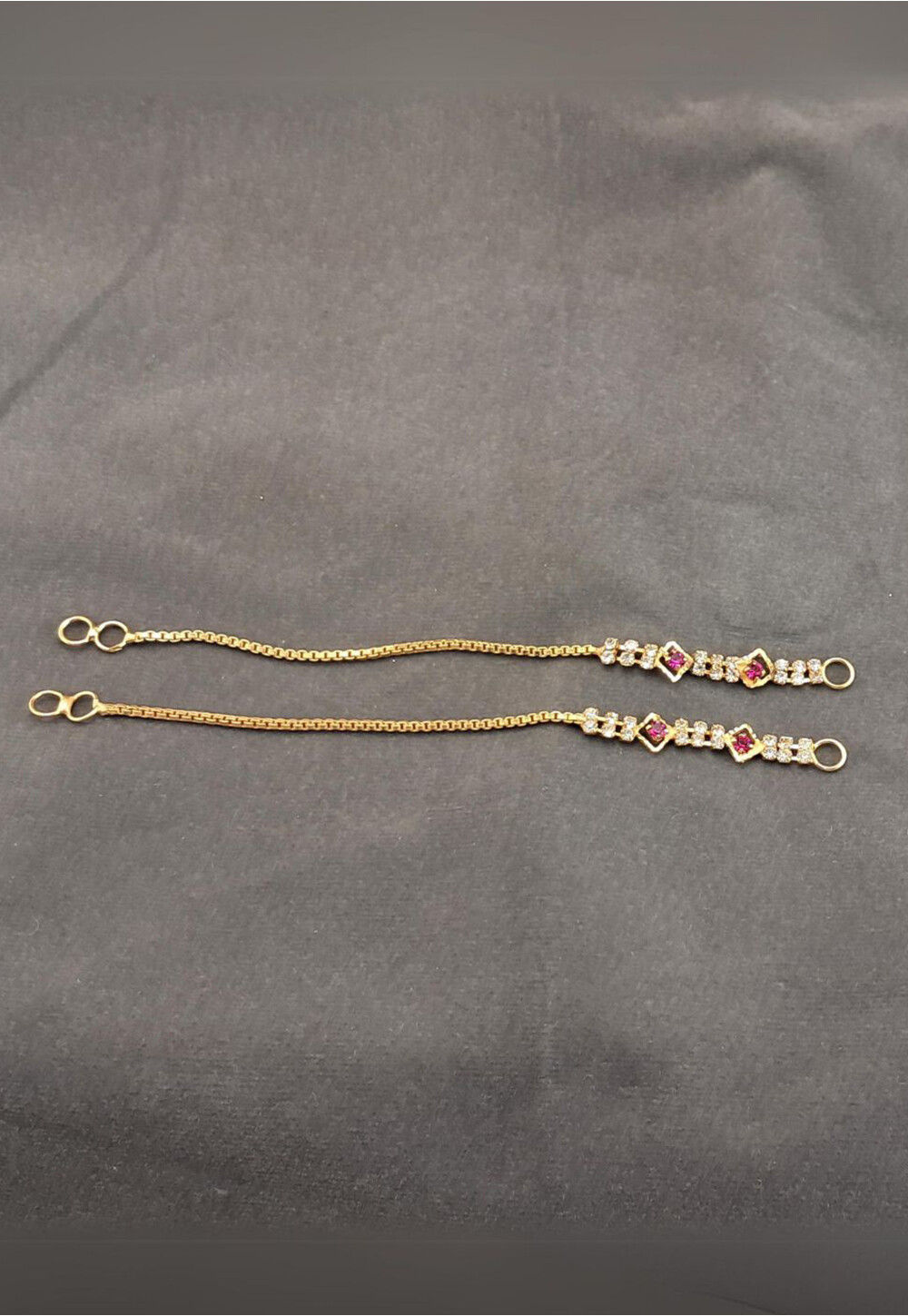 Buy Stone Studded Ear Chain Online : JVK8594 - Utsav Fashion