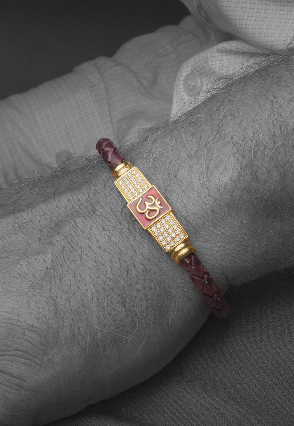 Buy Stone Studded Men Bracelet Online : MHK50 - Utsav Fashion