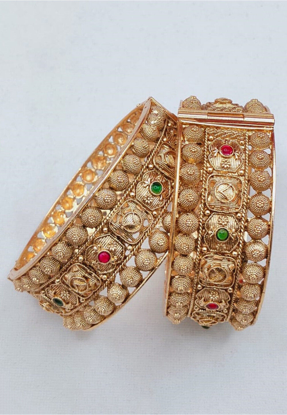 Buy Stone Studded Openable Bangle Pair Online : JHU5736 - Utsav Fashion