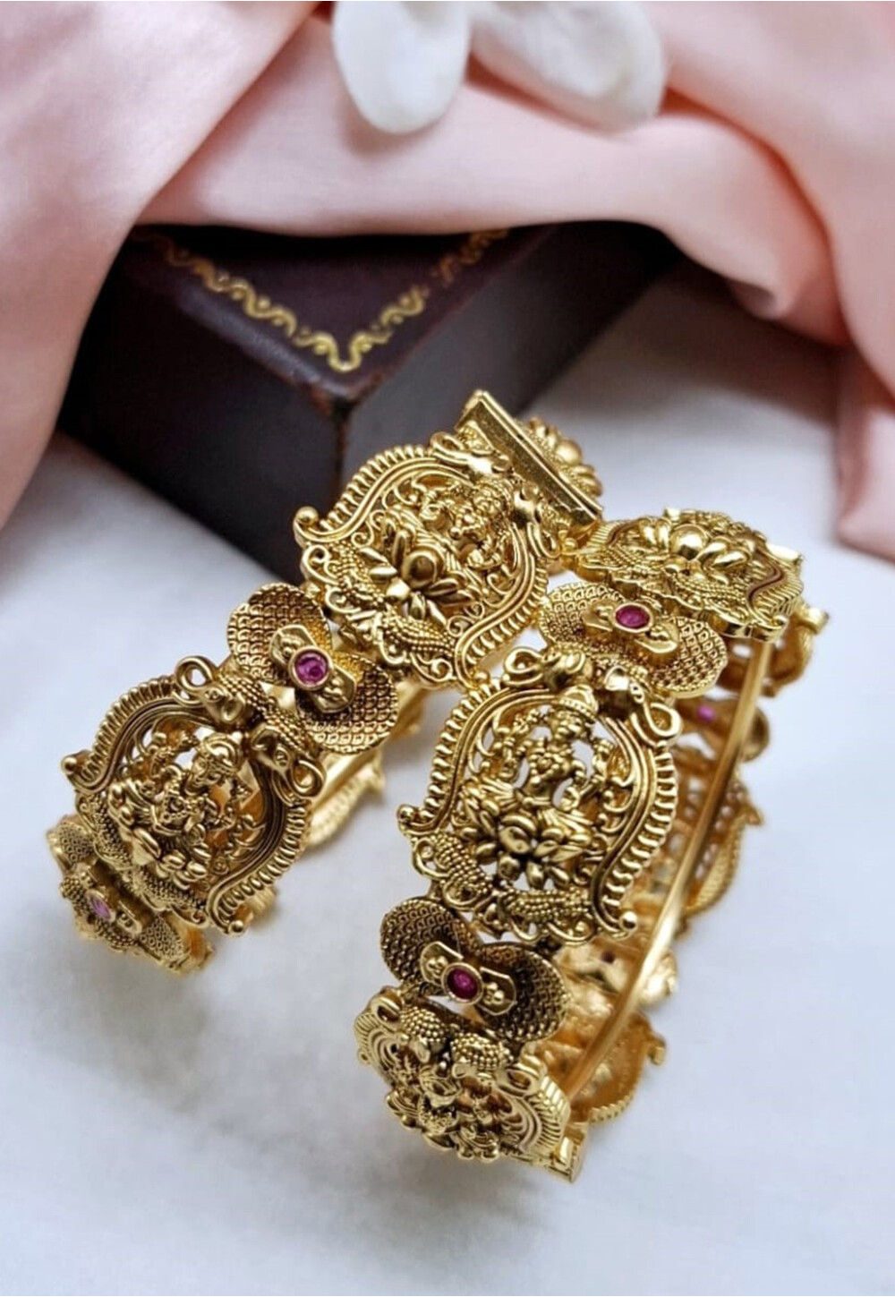 Buy Stone Studded Openable Bangle Pair Online : JKW1233 - Utsav Fashion