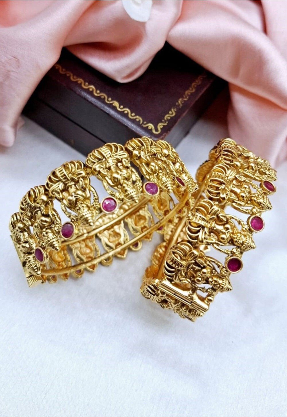 Buy Stone Studded Openable Bangle Pair Online : JKW1245 - Utsav Fashion