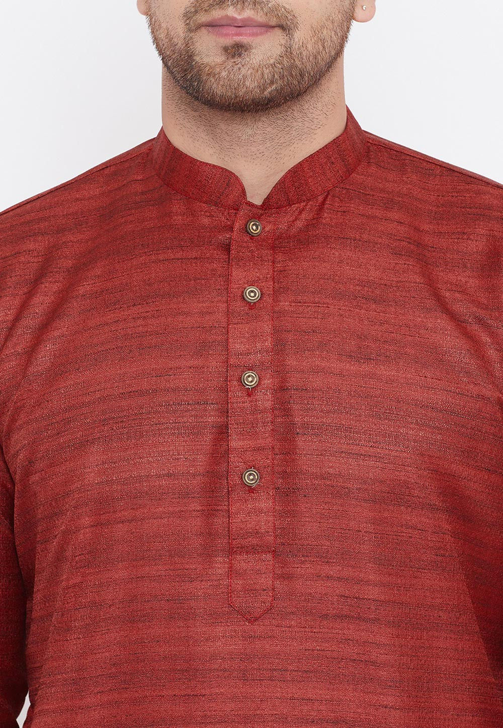 Buy Textured Art Silk Kurta in Maroon Online : MTR2036 - Utsav Fashion