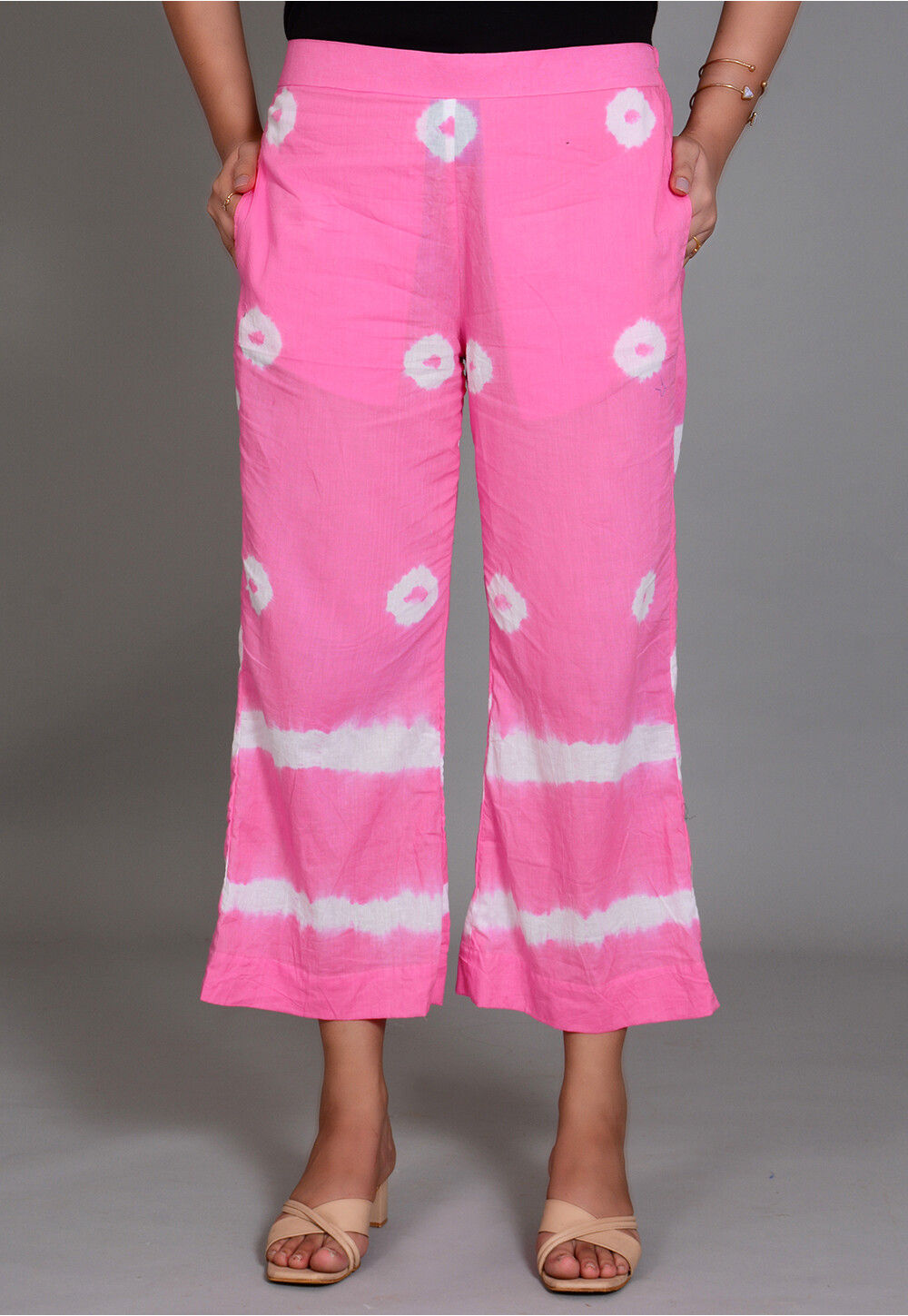 Buy Tye Dye Printed Cotton Culottes in Light Pink Online : BNJ1336 ...
