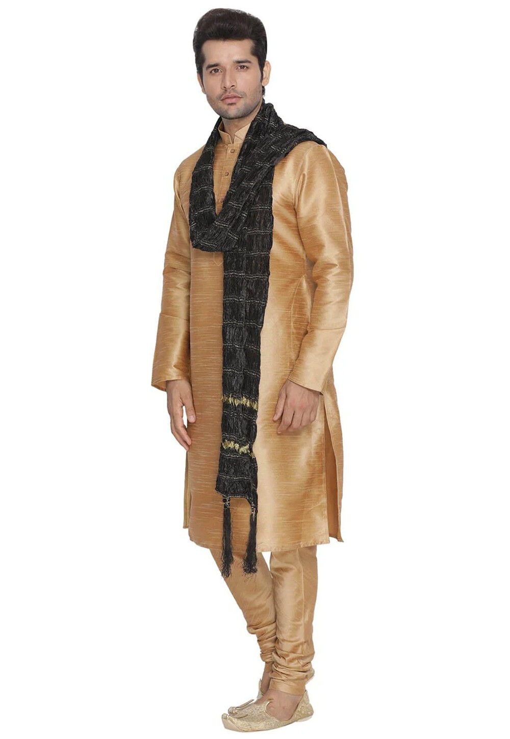 Buy Woven Art Silk Men Stole in Black Online : MMQ2551 - Utsav Fashion