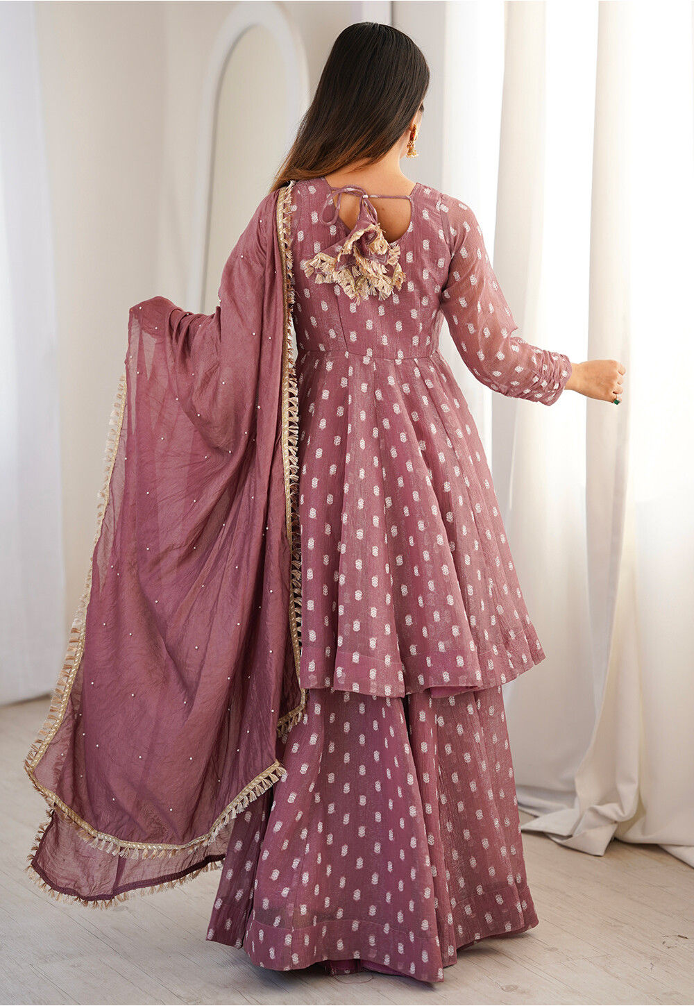 Buy Woven Art Silk Pakistani Suit in Light Purple Online : KCU1064 ...