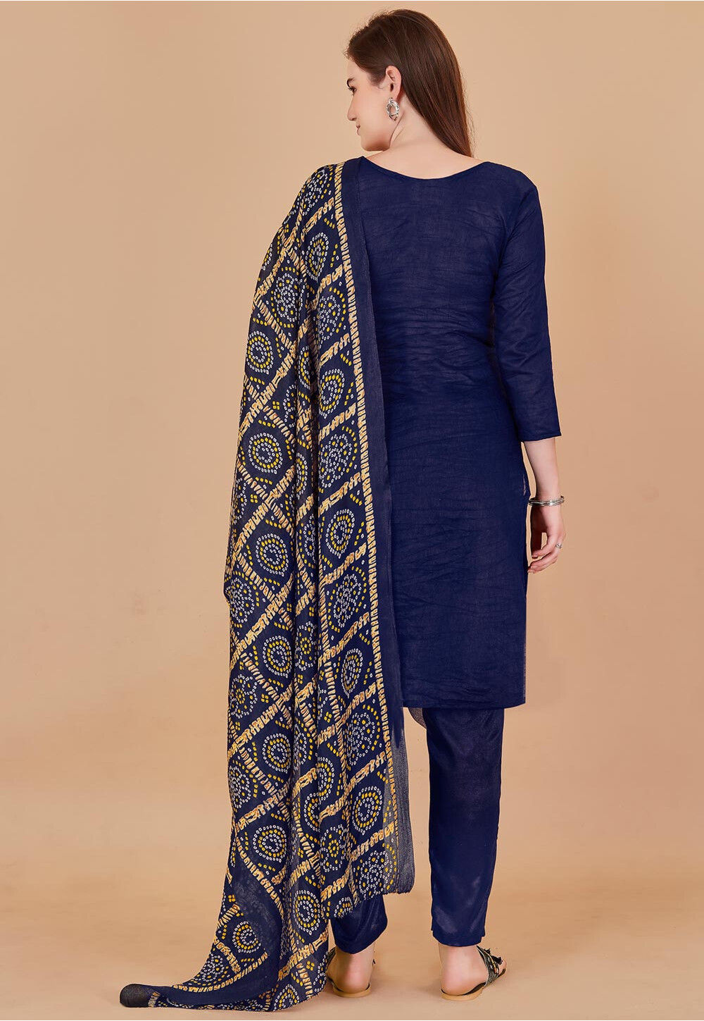 Buy Woven Art Silk Pakistani Suit in Navy Blue Online : KYE2307 - Utsav ...