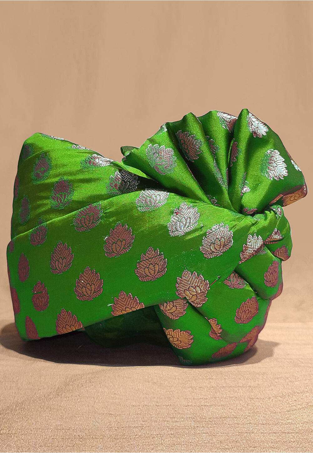 Buy Woven Chanderi Brocade Turban in Light Green Online : MTE1702 ...