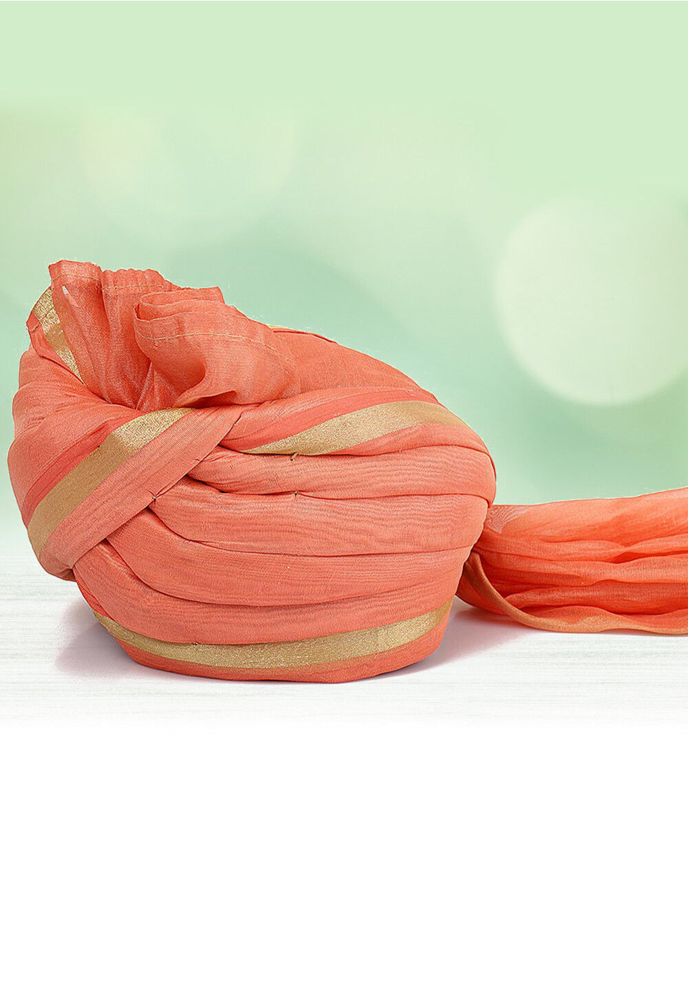 Buy Woven Chanderi Silk Kids Turban in Peach Online : UNJ1800 - Utsav ...