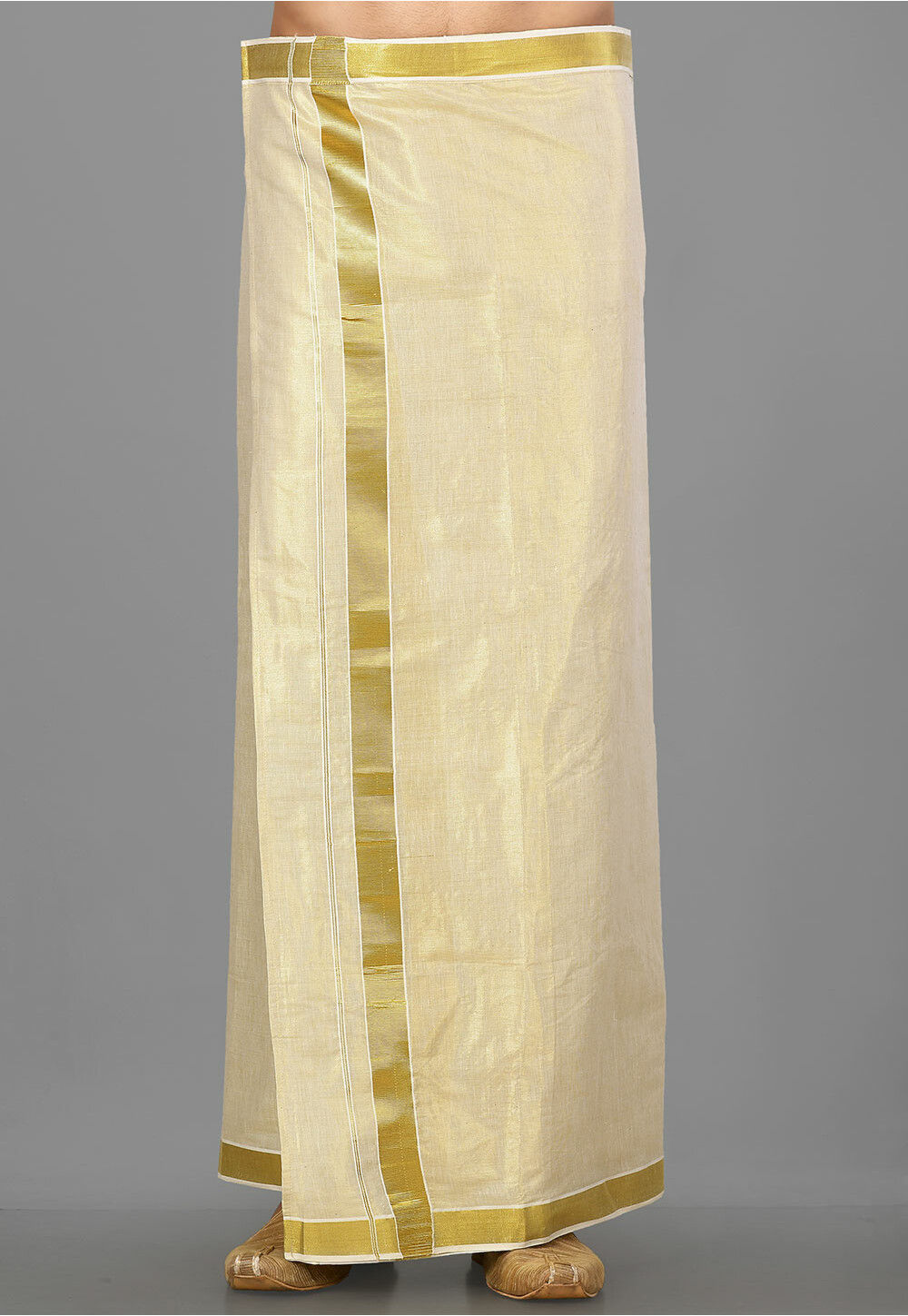 Buy Woven Cotton Dhoti in Golden Online : MAP31 - Utsav Fashion