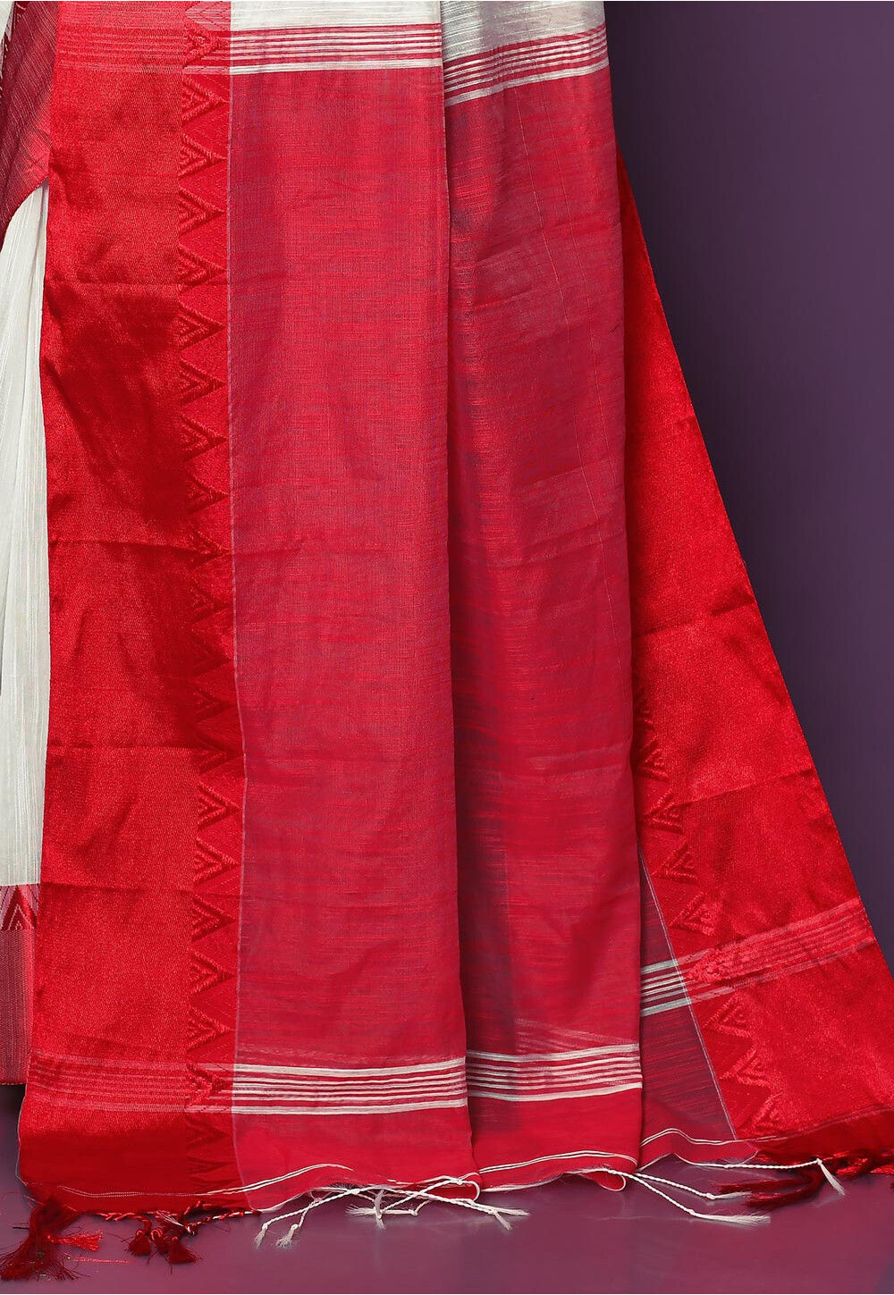 Buy Woven Cotton Silk Saree in White Online : SHXA2182 - Utsav Fashion