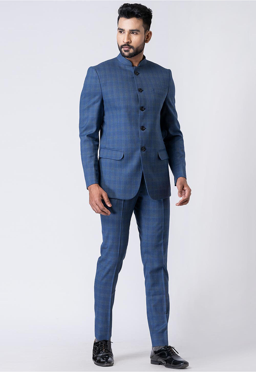 Buy Woven Polyester Jodhpuri Suit in Light Blue Online : MDW1737 ...