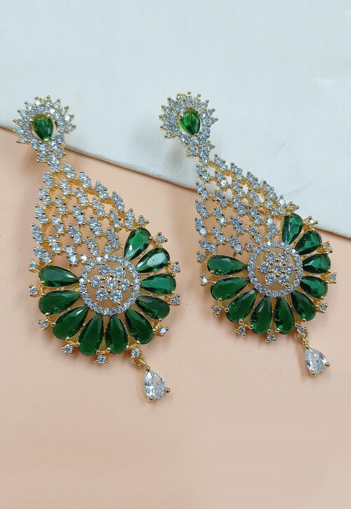Buy American Diamond Studded Earrings Online : JHU4994 - Utsav Fashion