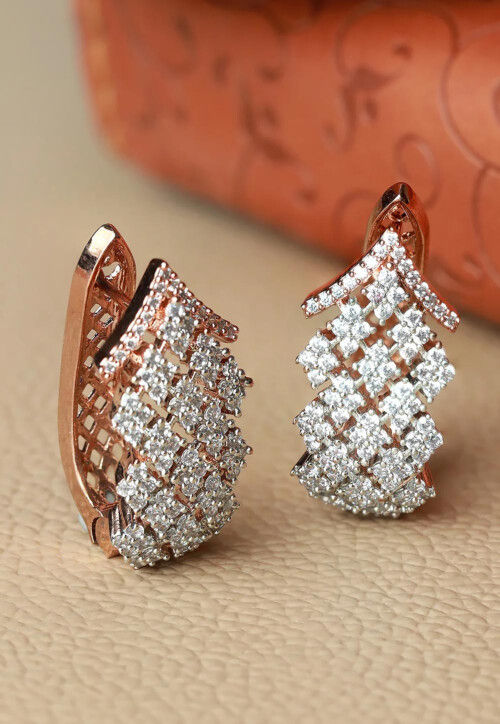 Buy American Diamond Studded Earrings Online : JQT281 - Utsav Fashion