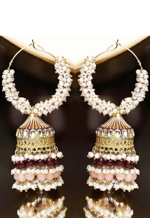 Buy Beaded Jhumka Style Earrings Online : JQT602 - Utsav Fashion