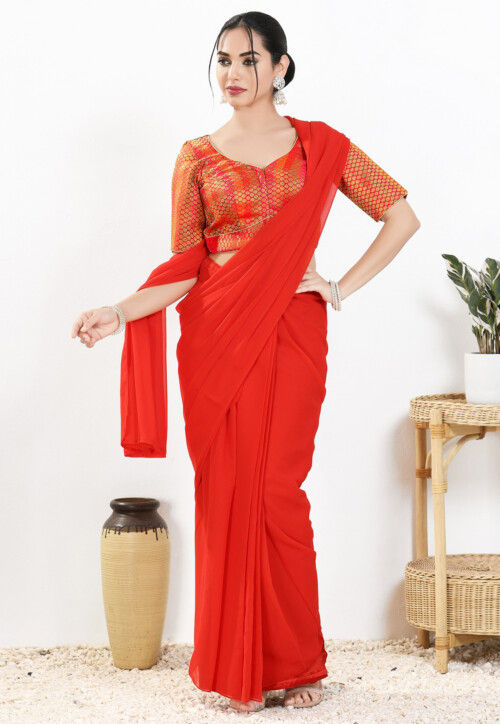 Buy Brocade Blouse in Red Online : UGX1752 - Utsav Fashion