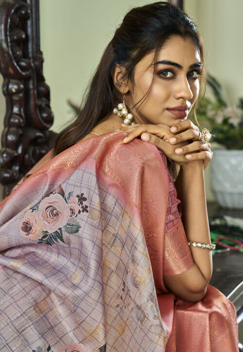 Buy Digital Printed Art Silk Saree in Multicolor Online : SPCA320 ...
