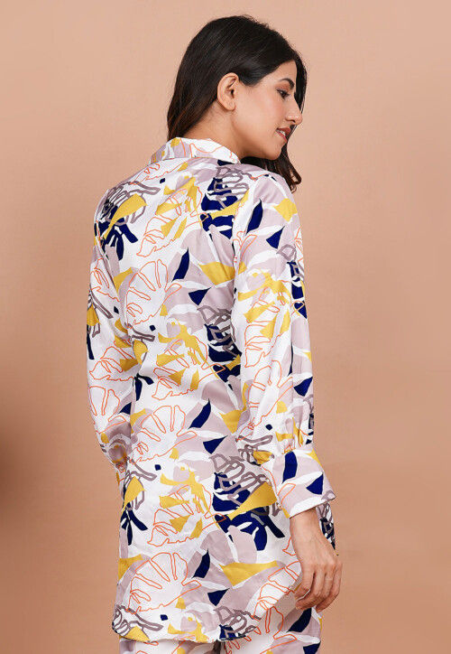 Buy Digital Printed Modal Satin Wrap Top in Multicolor Online : TJW2247 ...
