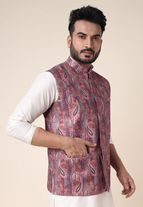 Buy Digital Printed Nehru Jacket in Multicolor Online : MRL69 - Utsav ...