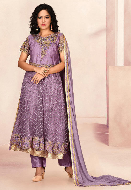 light purple color dress pakistani