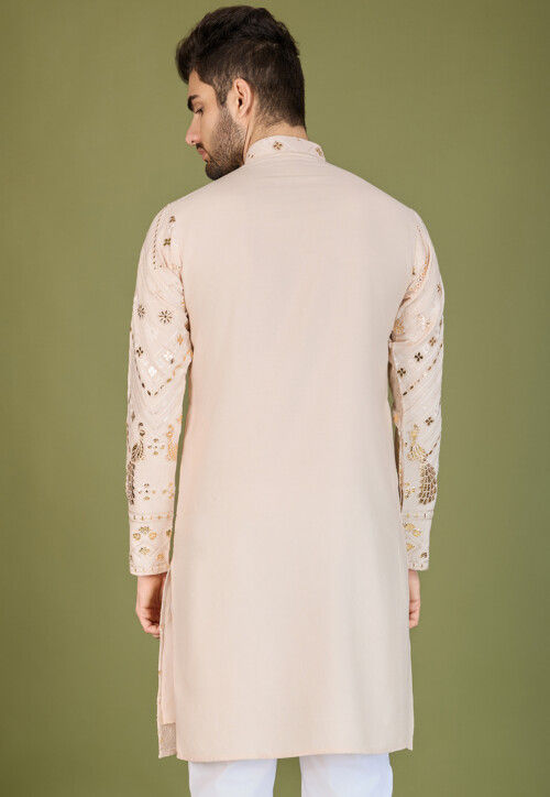 Buy Embroidered Rayon Kurta in Off White Online : MDC116 - Utsav Fashion