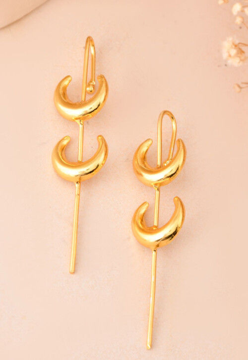 Buy Golden Polished Anti-Tarnish Waterproof Ear Cuffs Online : JRA458 ...