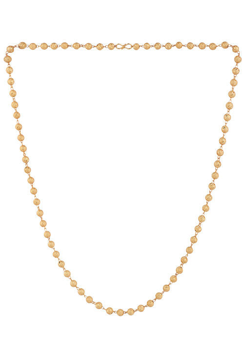 Buy Golden Polished Beaded Neck Chain Online : JUY937 - Utsav Fashion