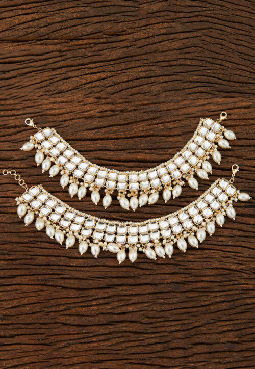Kundan anklets online store