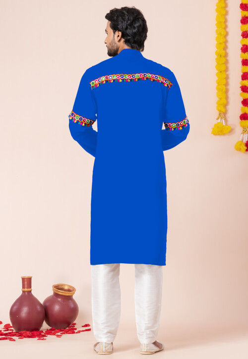 Buy Navratri Special Rayon Kurta Set in Royal Blue Online : MMQ3256 ...