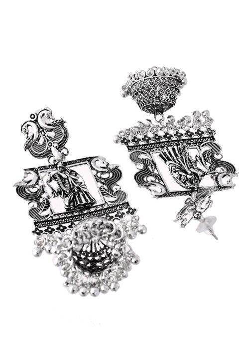 Buy Oxidised Jhumka Style Earrings Online : JRA139 - Utsav Fashion