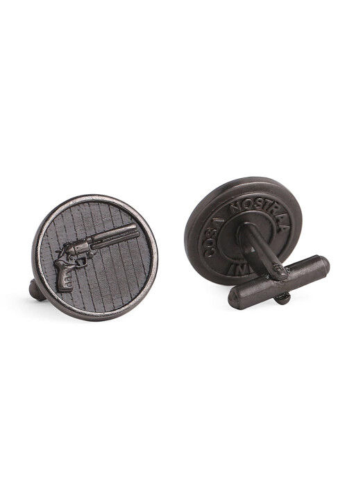 Buy Power Gun Metallic Cufflink Pair Online : MTE1993 - Utsav Fashion