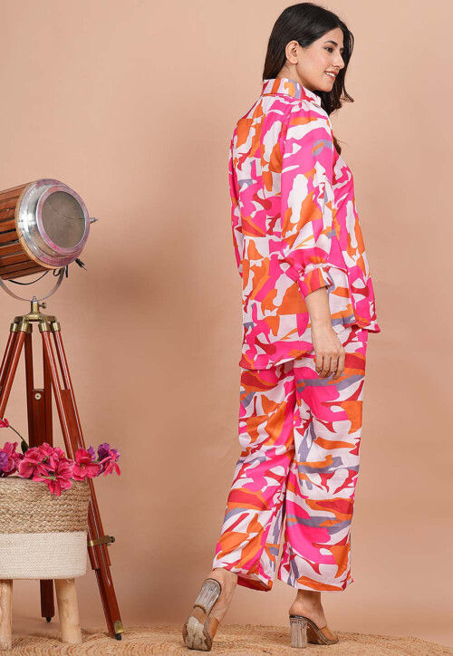 Buy Printed Modal Satin Co Ord Set in Multicolor Online : TBQ730 ...