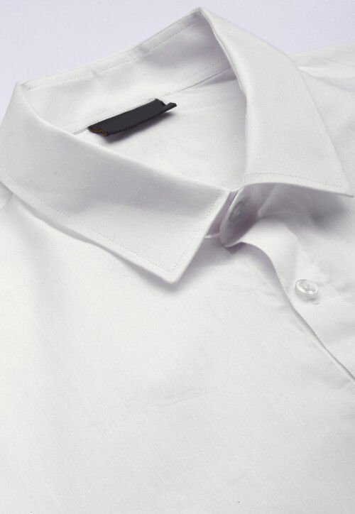 Buy Solid Color Pure Cotton Shirt Mundu Set in White Online : MTR3520 ...