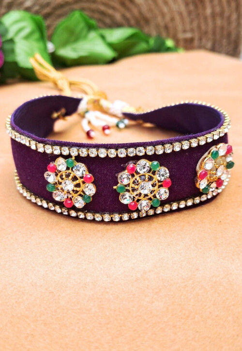 Buy Stone Studded Choker Necklace Online JVK8651 Utsav Fashion
