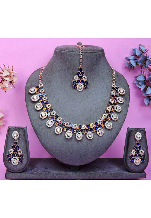 Buy Stone Studded Necklace Set Online : JNV7596 - Utsav Fashion