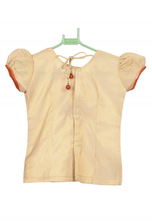 Buy Woven Cotton Pavda Set in Orange and Red Online : UUF375 - Utsav ...