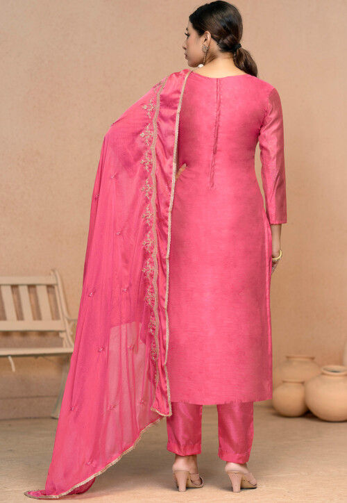 Buy Woven Modal Cotton Pakistani Suit in Pink Online : KYE2431 - Utsav ...