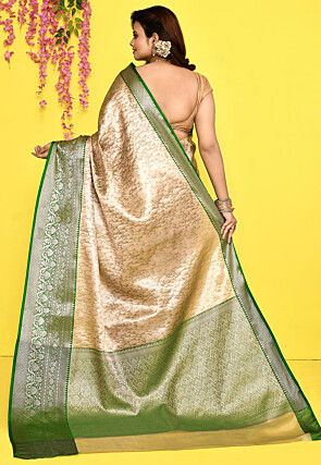 Golden Saree: A Vast Collection Of Golden Colour Sarees Online At Utsav ...