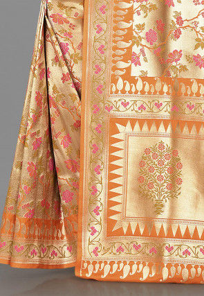 Golden Saree: A Vast Collection Of Golden Colour Sarees Online At Utsav ...