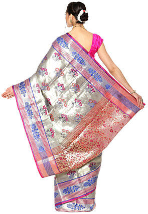 Silver Sarees | Buy Silver Colour Designer Sarees Online