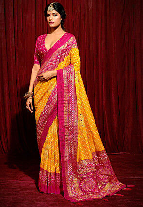 Bandhani Sarees: Buy Latest Indian Designer Bandhani Sarees Online ...